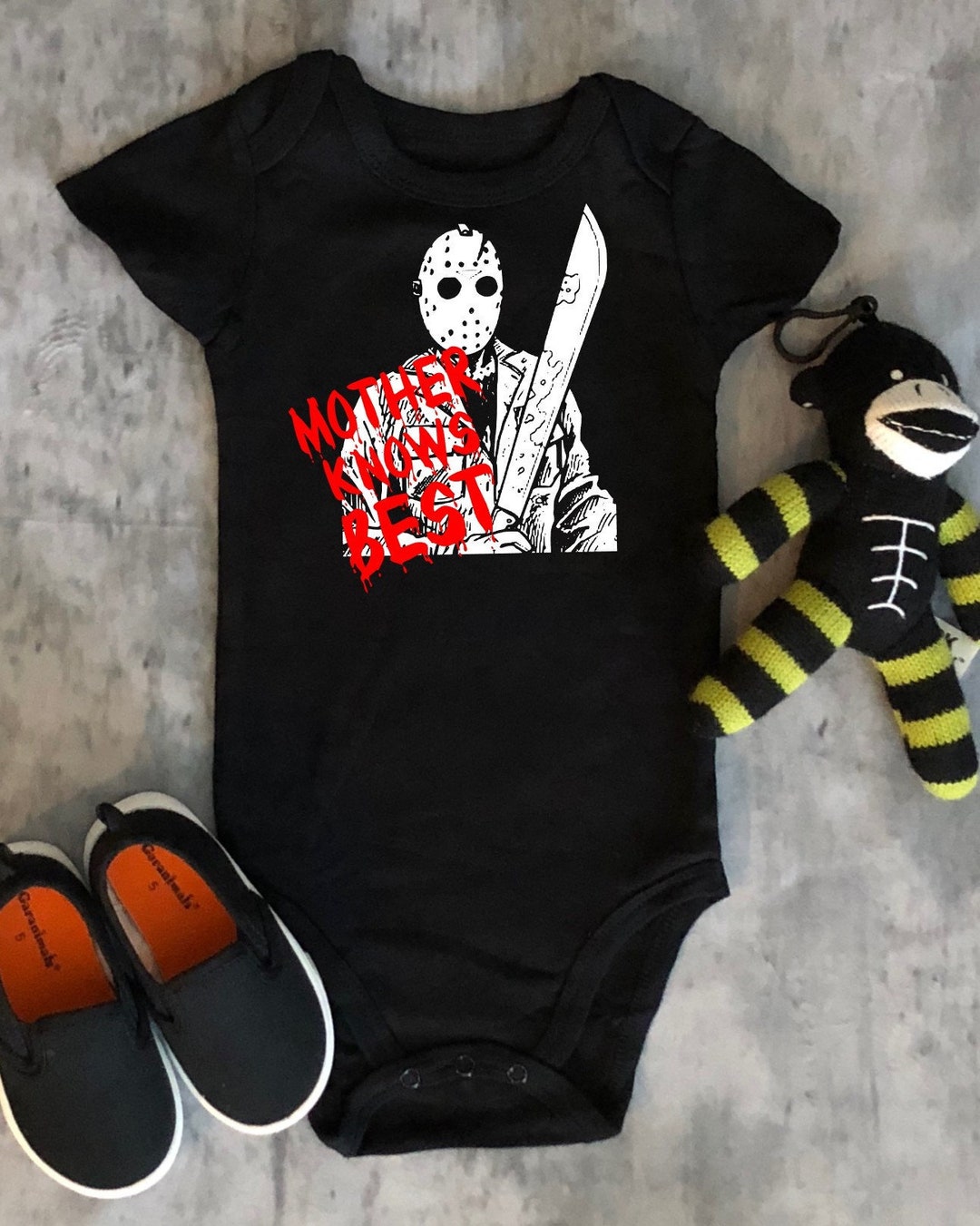 Jason Mother Knows Best Horror Baby Bodysuit Gift Horror - Etsy