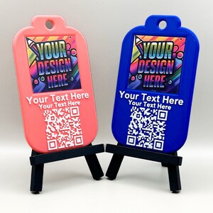 3D Printed QR Code Badge Customizable, Personalized Eco-friendly Name ...