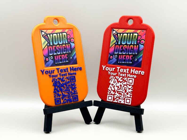 3D Printed QR Code Badge Customizable, Personalized Eco-friendly Name ...