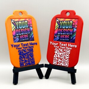 3D Printed QR Code Badge Customizable, Personalized Eco-friendly Name ...