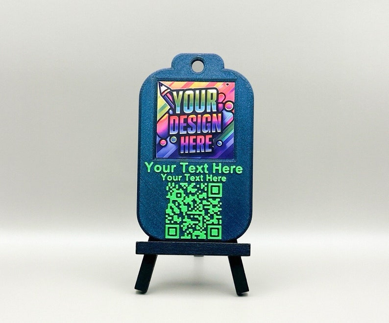 3D Printed QR Code Badge Customizable, Personalized Eco-friendly Name ...