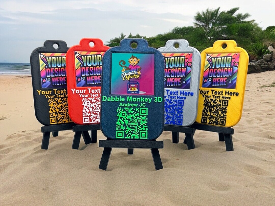 3D Printed QR Code Badge Customizable, Personalized Eco-friendly Name ...