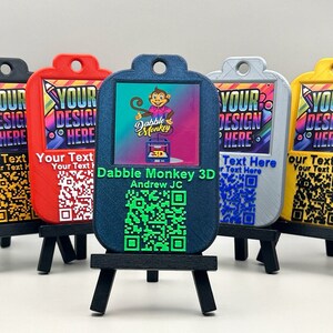 3D Printed QR Code Badge Customizable, Personalized Eco-friendly Name ...