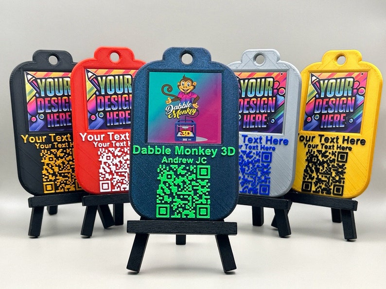 3D Printed QR Code Badge Customizable, Personalized Eco-friendly Name ...