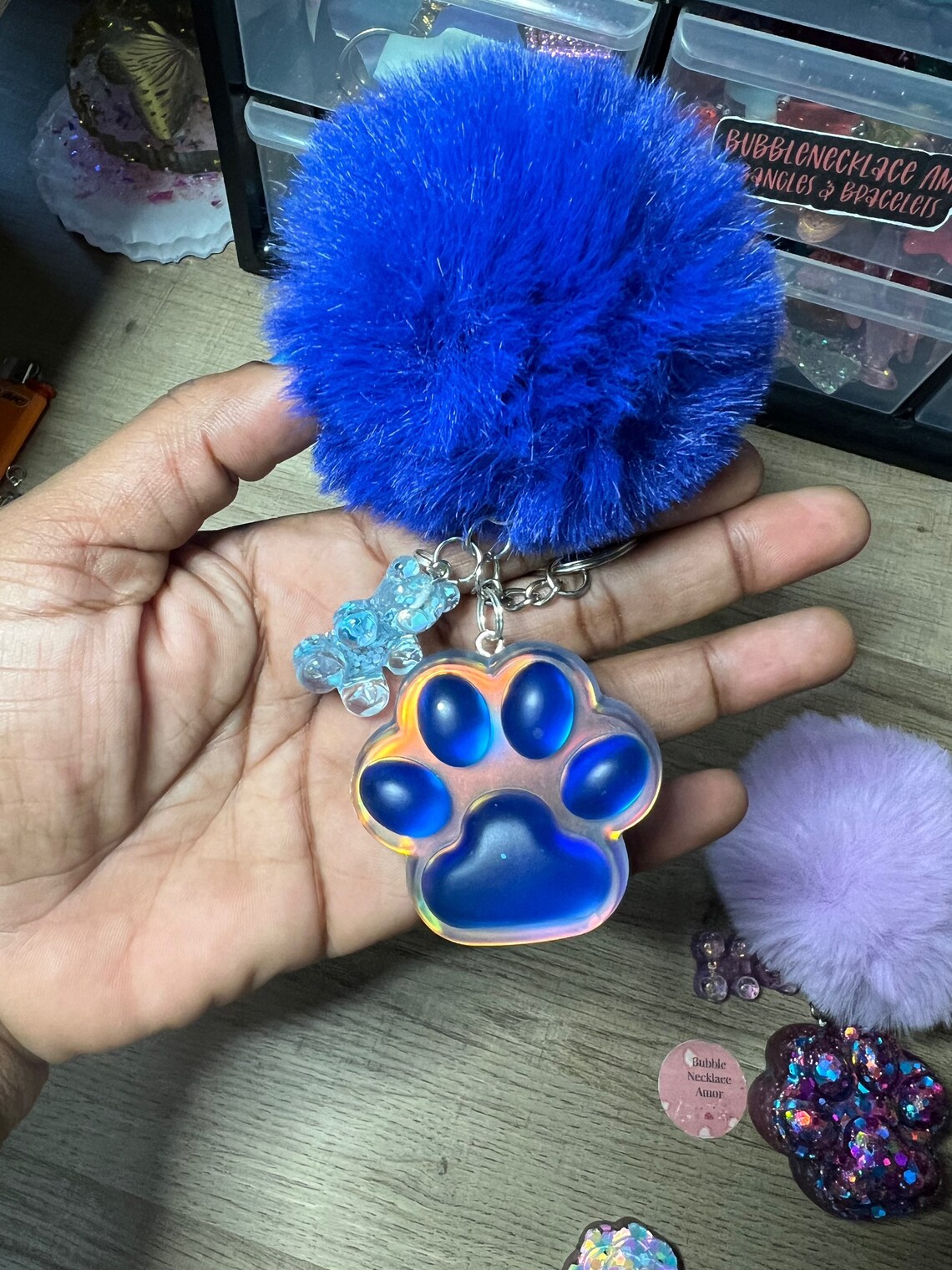 Cat Paw Keychain Resin Cat Paw - Etsy