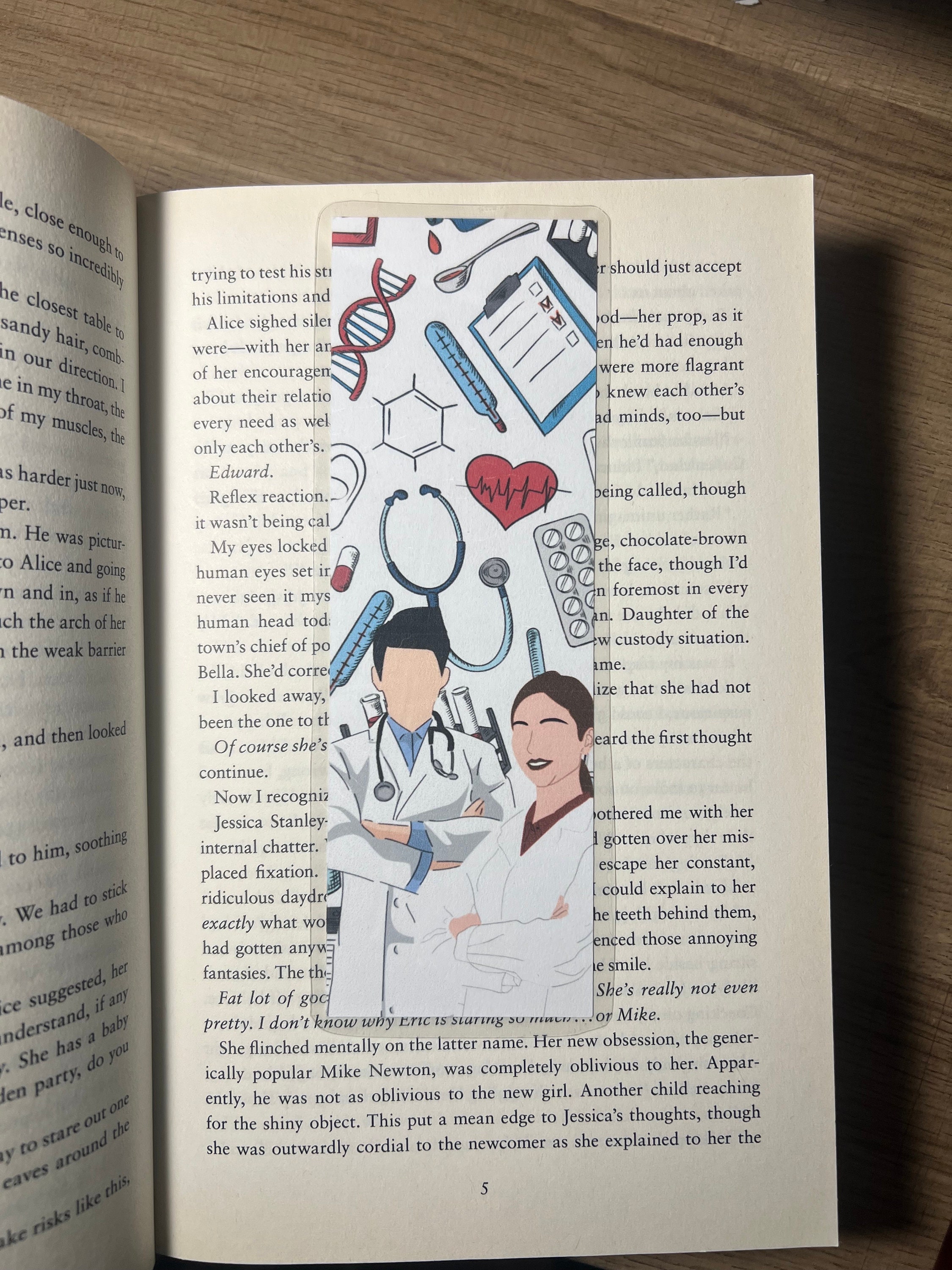 Laminated Doctor Themed Bookmark, Medical Bookmark, Bookish Gift, Gift ...