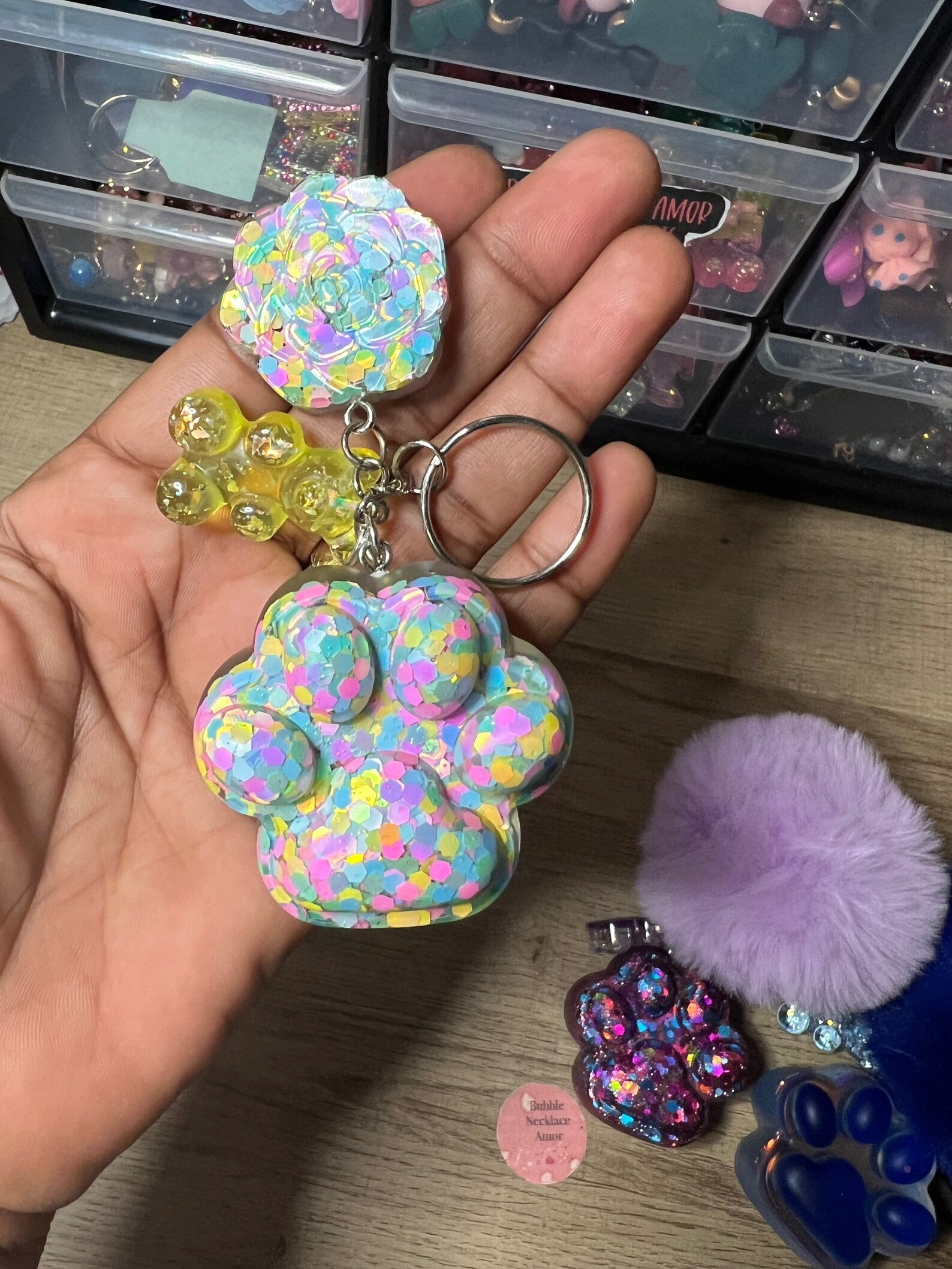 Cat Paw Keychain, Resin Cat Paw - Etsy