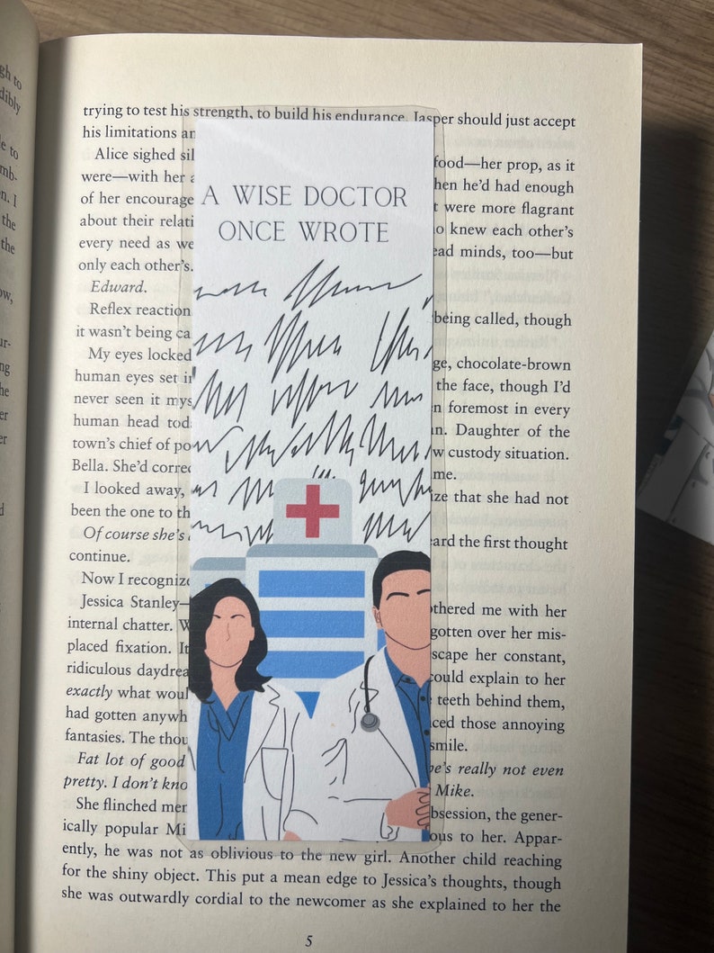 Laminated Doctor Themed Bookmark, Medical Bookmark, Bookish Gift, Gift ...