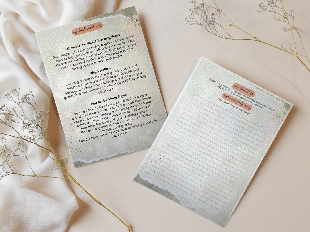 Inspirational Quote Journal Printable: Daily Writing Prompts (PDF ...