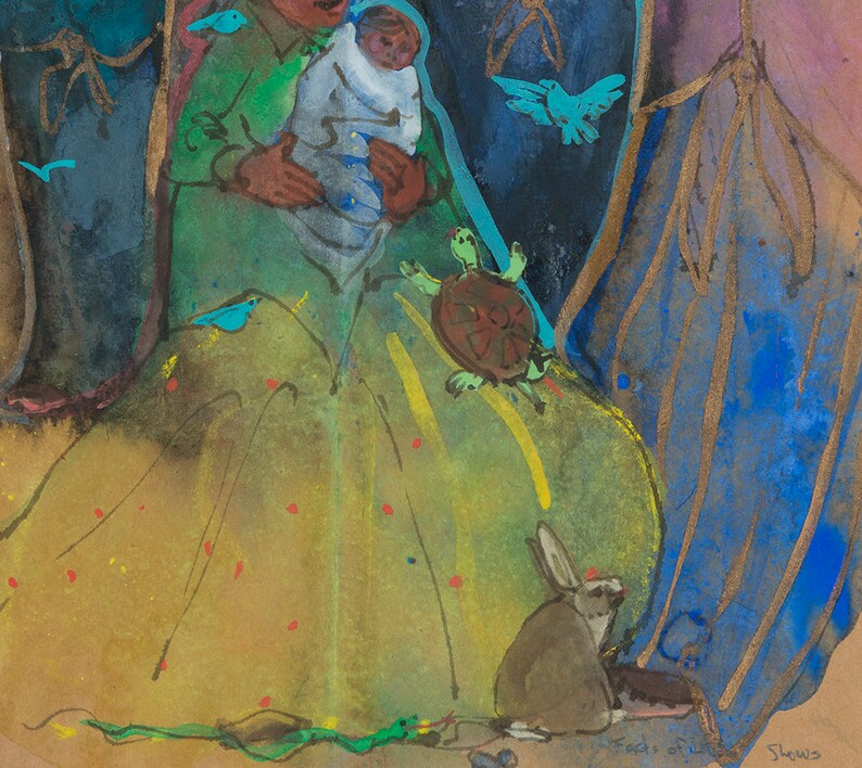 Meeting the Neighbors, Print From a Watercolor Painting, Andrew Shows ...