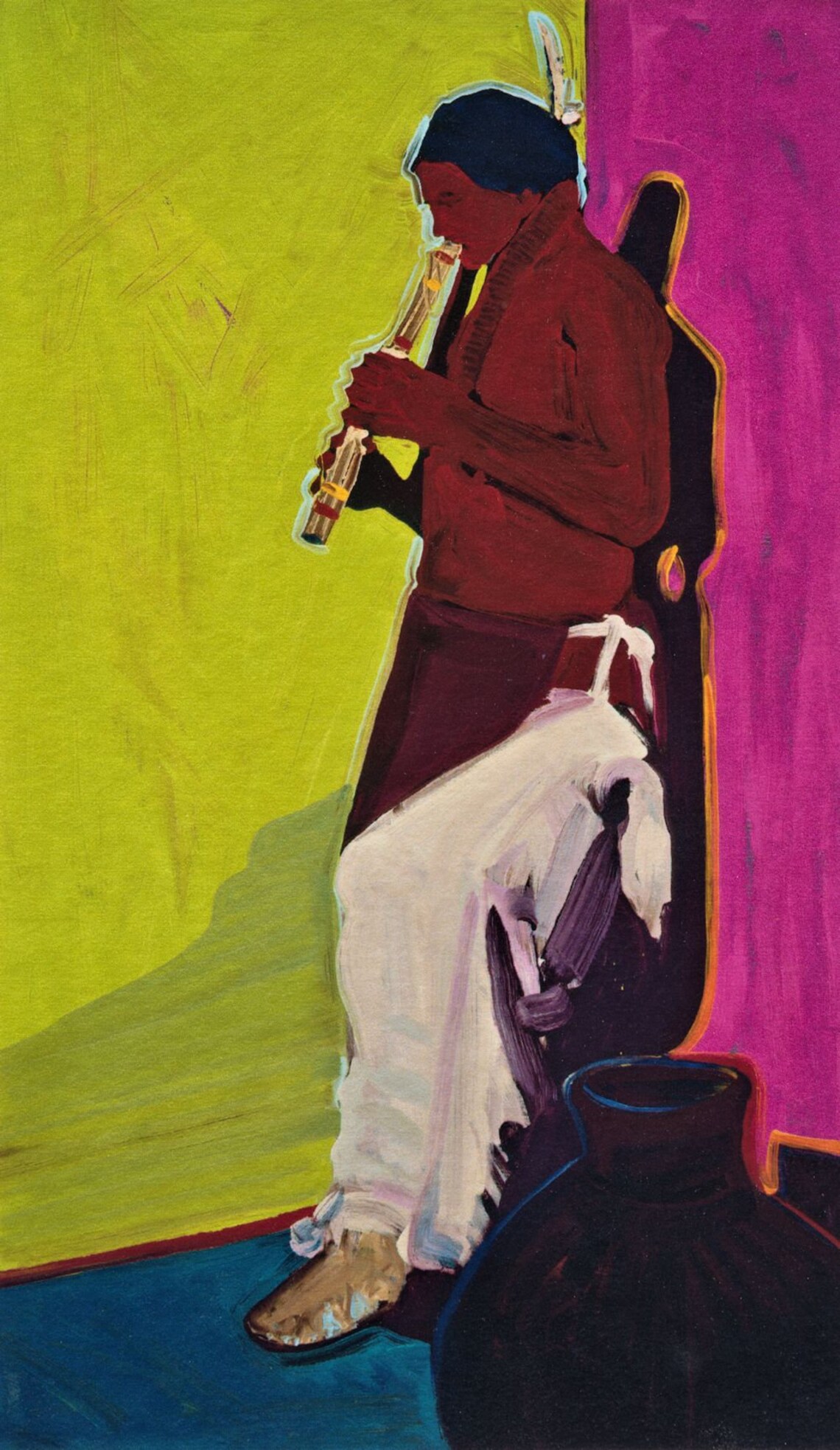 FLUTE PLAYER, Print From an Oil Painting by Andrew Shows, Fine Art ...
