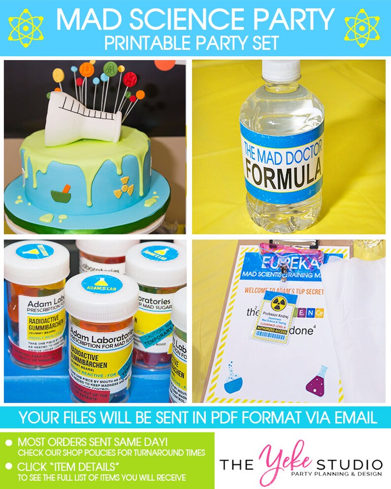 Mad Science Party Little Scientist Birthday Mad Scientist | Etsy