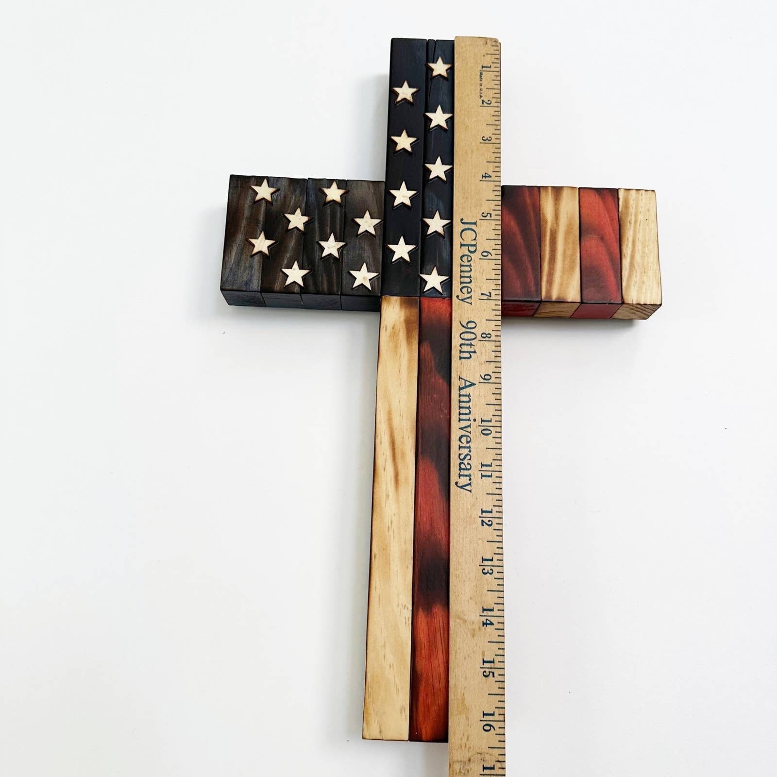 Watchmen Woodwork American Flag Cross Handcrafted in USA - Etsy