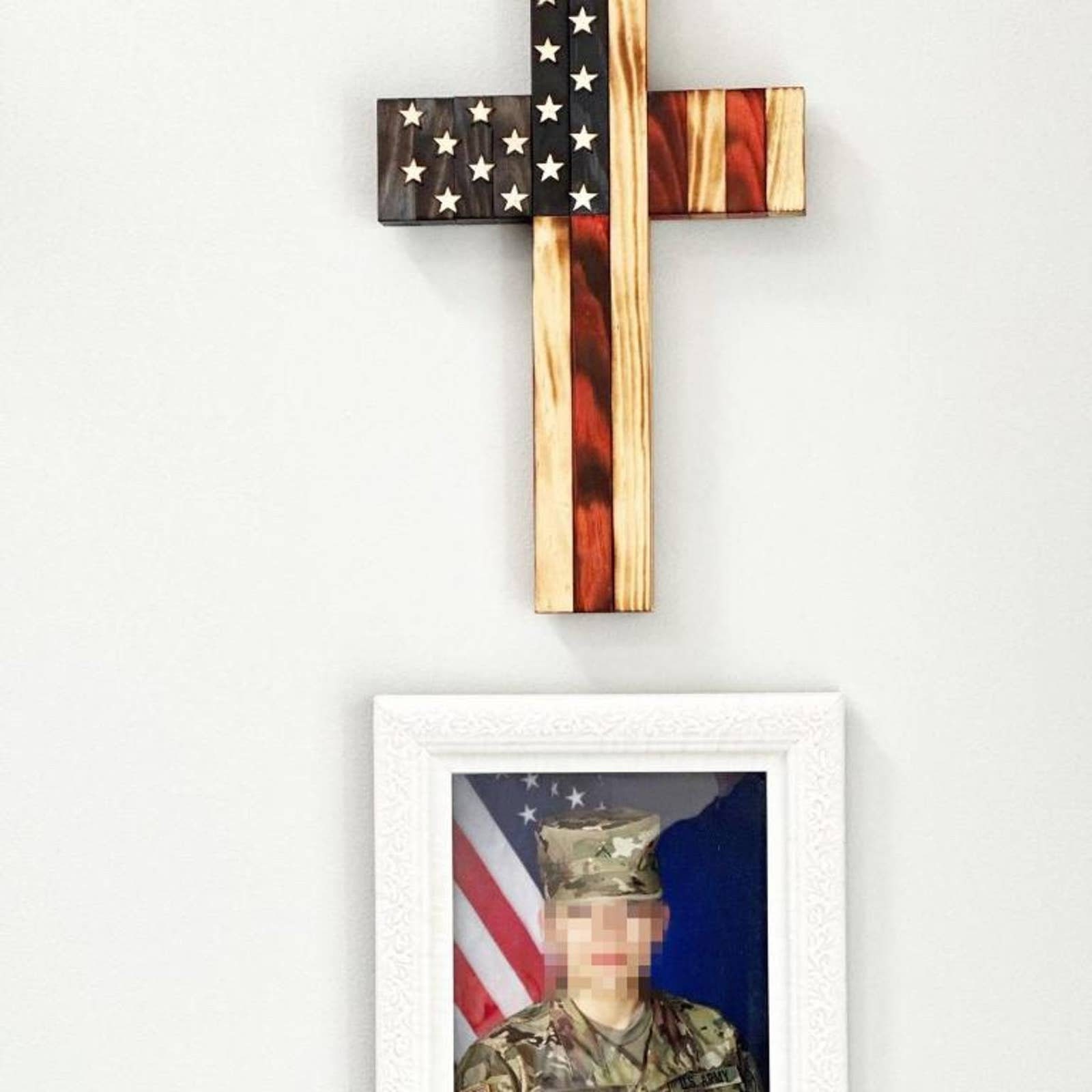 Watchmen Woodwork American Flag Cross Handcrafted in USA - Etsy