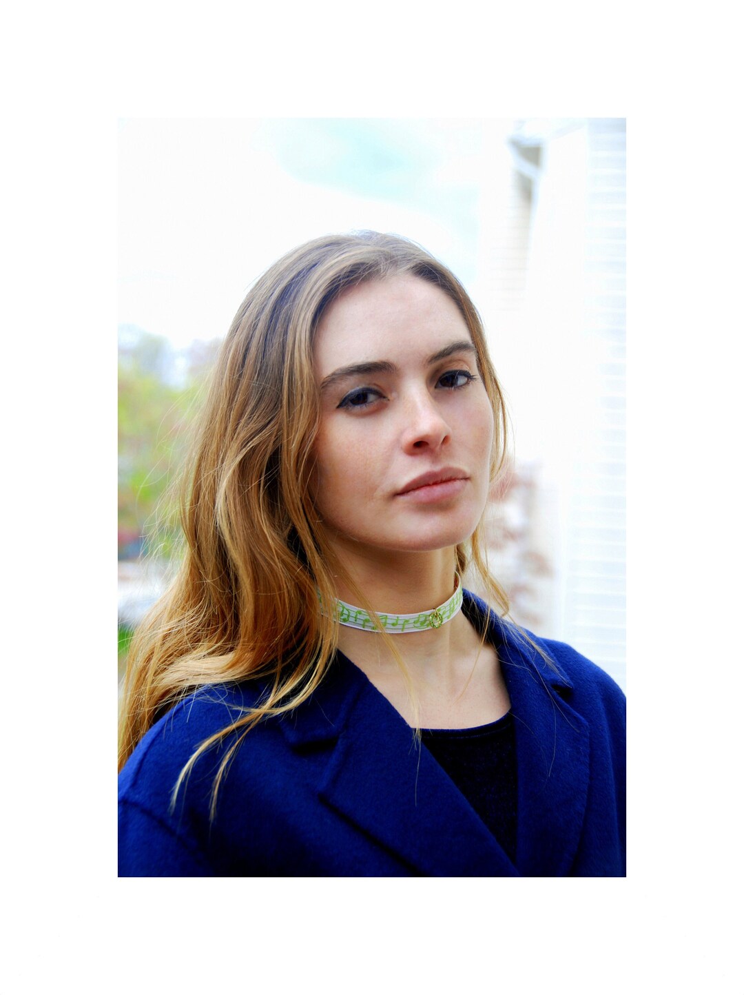 Vintage Music Note Choker: 1950s French Fabric, Peridot Crystal - Etsy