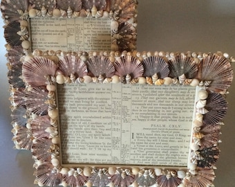 One of a Kind Handmade Shell Frames Boxes and by ByDesignShellArt