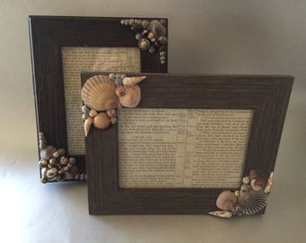 Handmade Seashell Picture Frame Shell Frame Beach Decor | Etsy
