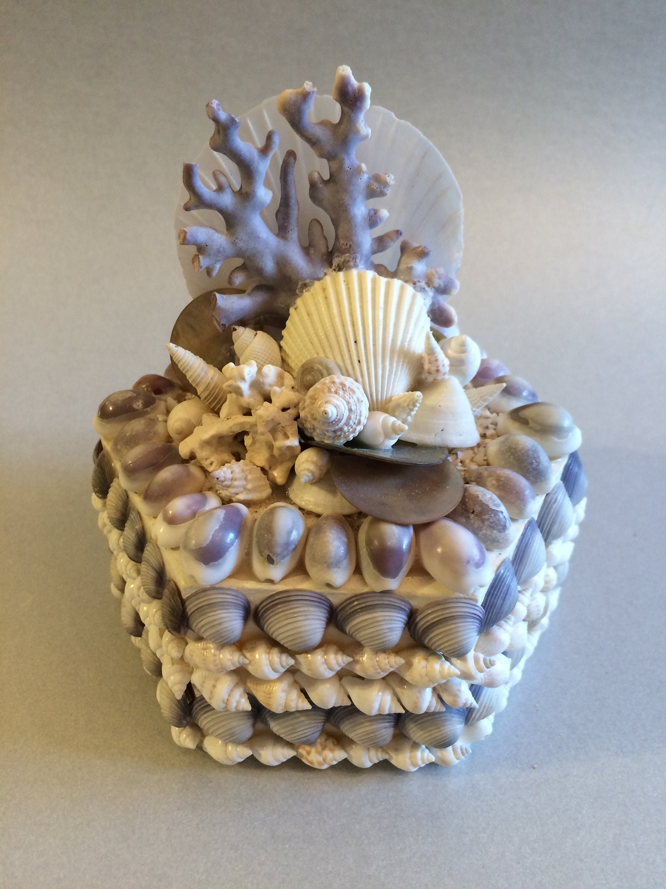 Lavender Series Handmade Seashell Boxes With Hand Picked Shells ...