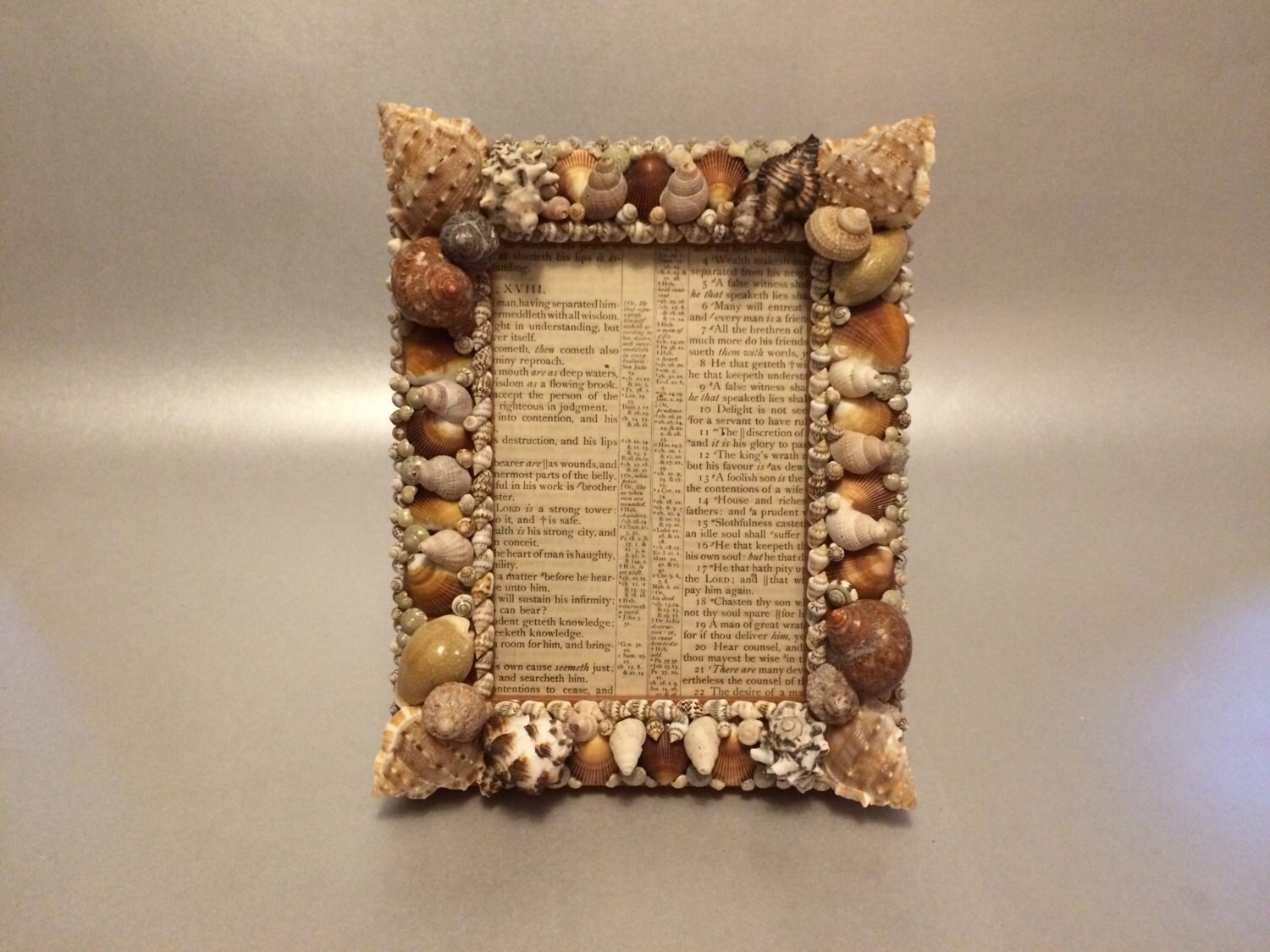 Handmade Seashell Picture Frame Shell Frame Beach Decor Coastal Style ...