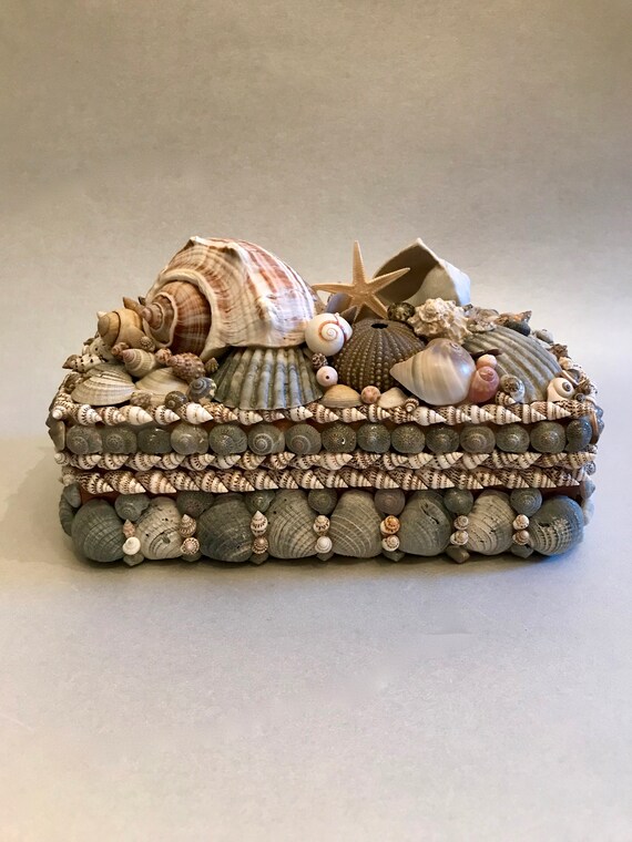 Handmade Shell Box One of a Kind Seashell Box Ornate Sea - Etsy