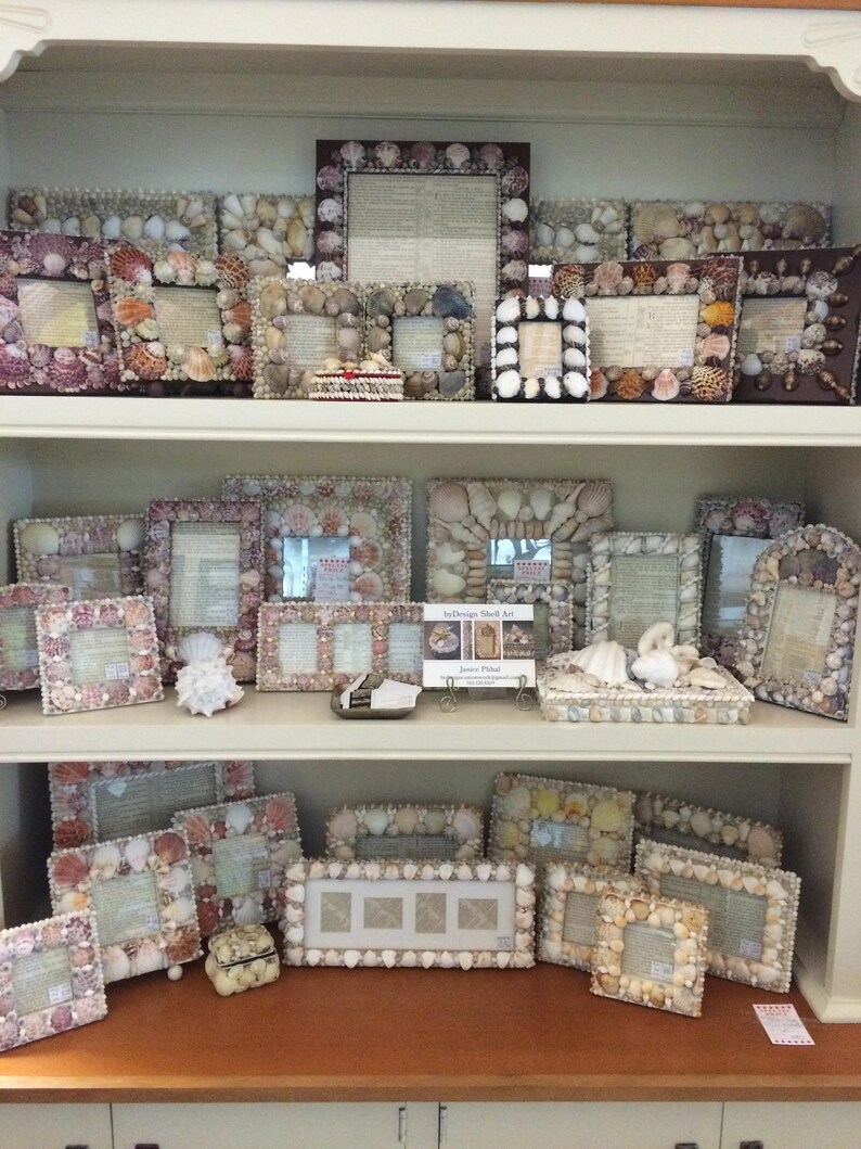 Handmade Seashell Picture Frame Shell Frame - Etsy