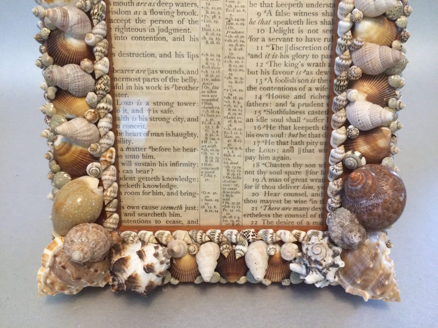 Handmade Seashell Picture Frame Shell Frame Beach Decor Coastal Style ...