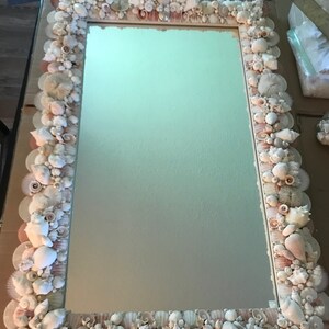 Large Shell Mirror, Handmade Seashell Mirrors, Custom Order Shell ...