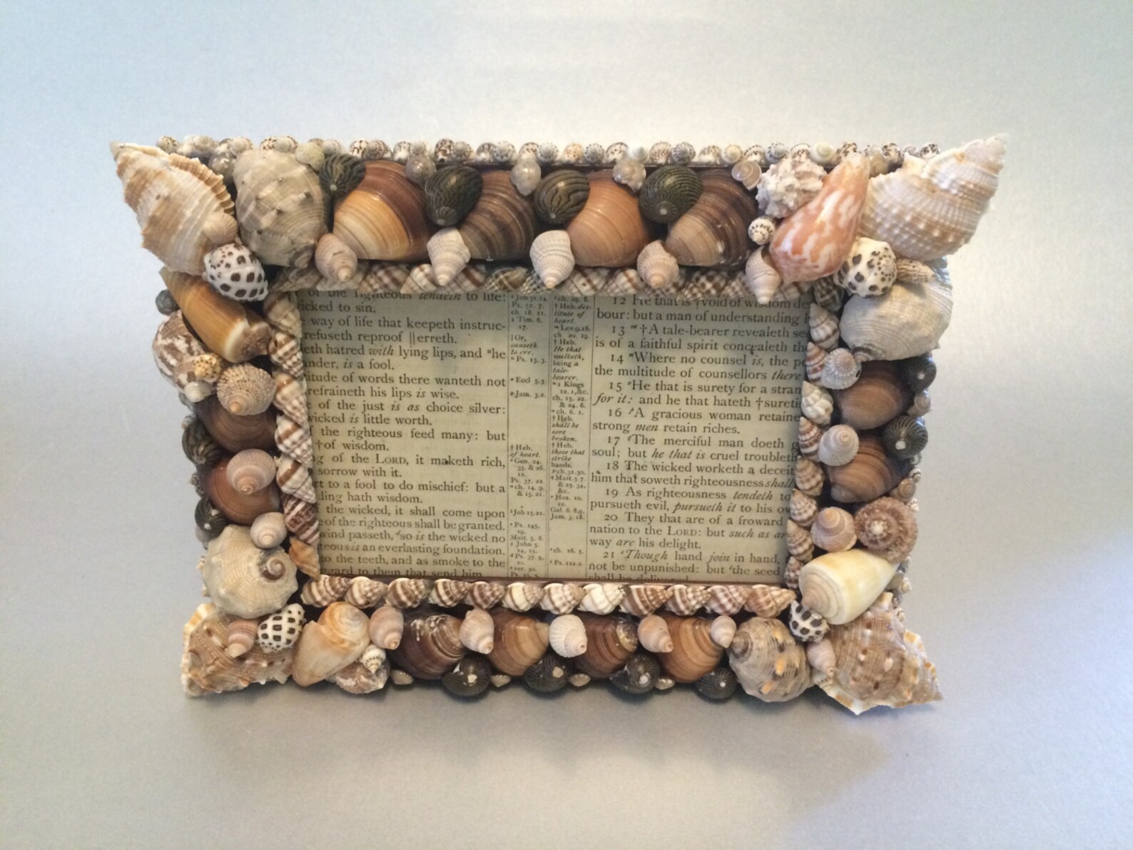 Handmade Seashell Picture Frame Shell Frame Beach Decor Coastal Style ...