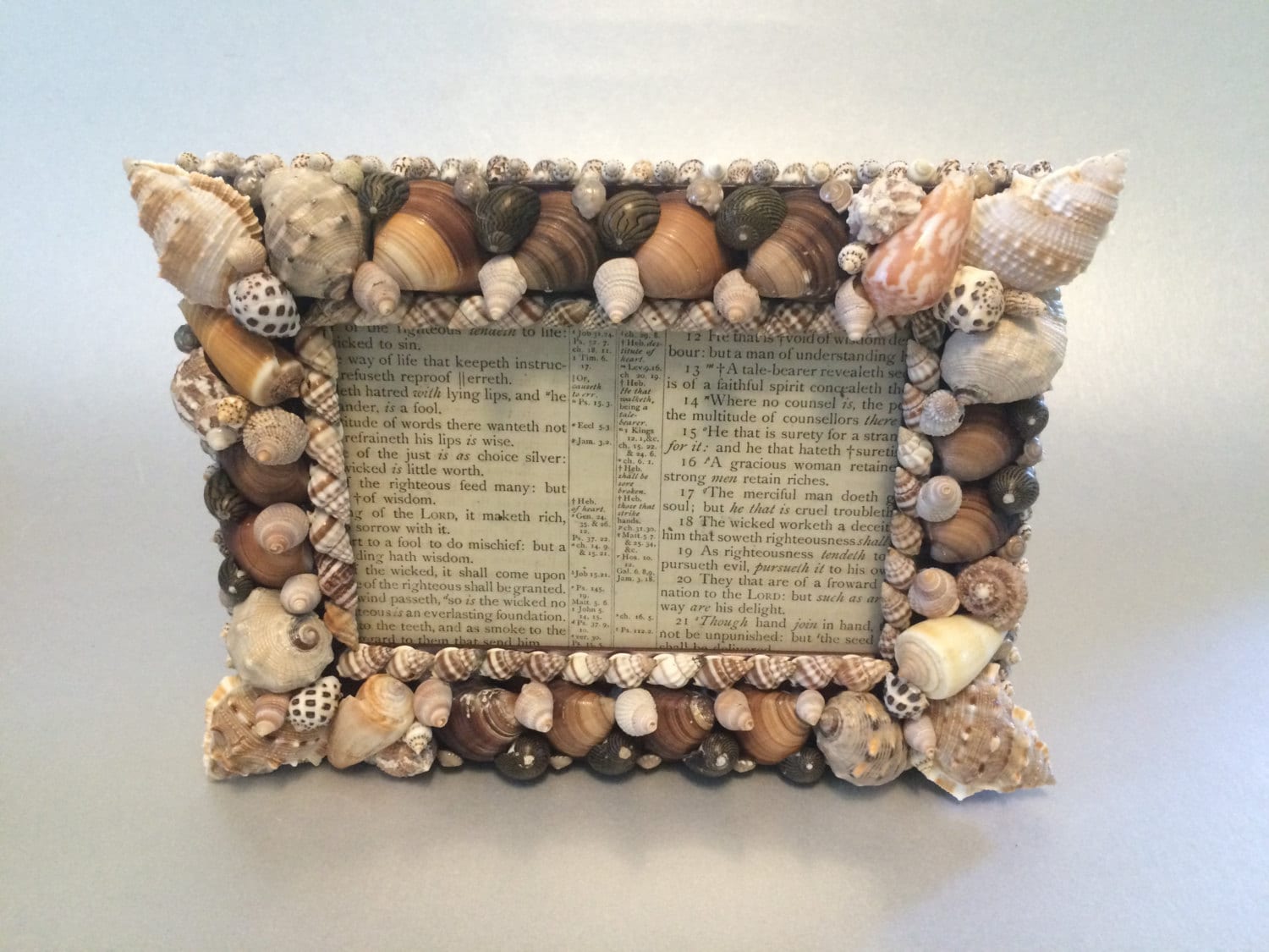 Handmade Seashell Picture Frame Shell Frame Beach Decor Coastal Style ...