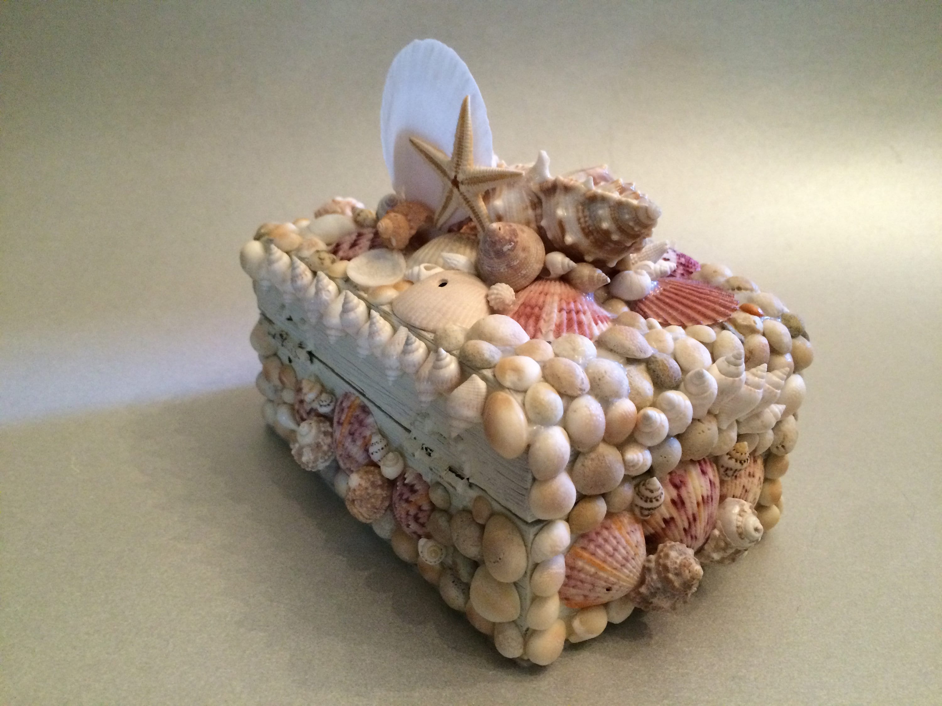 Handmade Seashell Box, Shell Treasure Box - Etsy