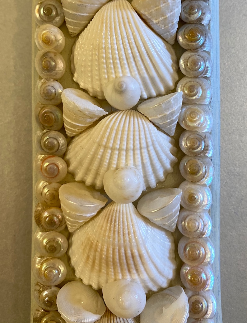 Embellished Ivory Shell Cross, Large Encrusted Seashell Cross, One of a ...