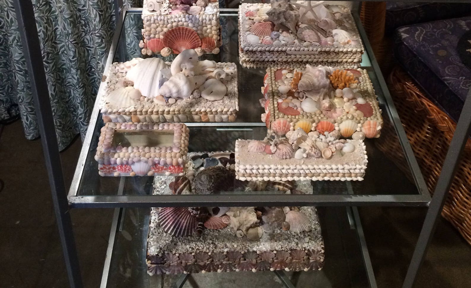 Handmade Shell Box Ornate Encrusted Seashell Box - Etsy