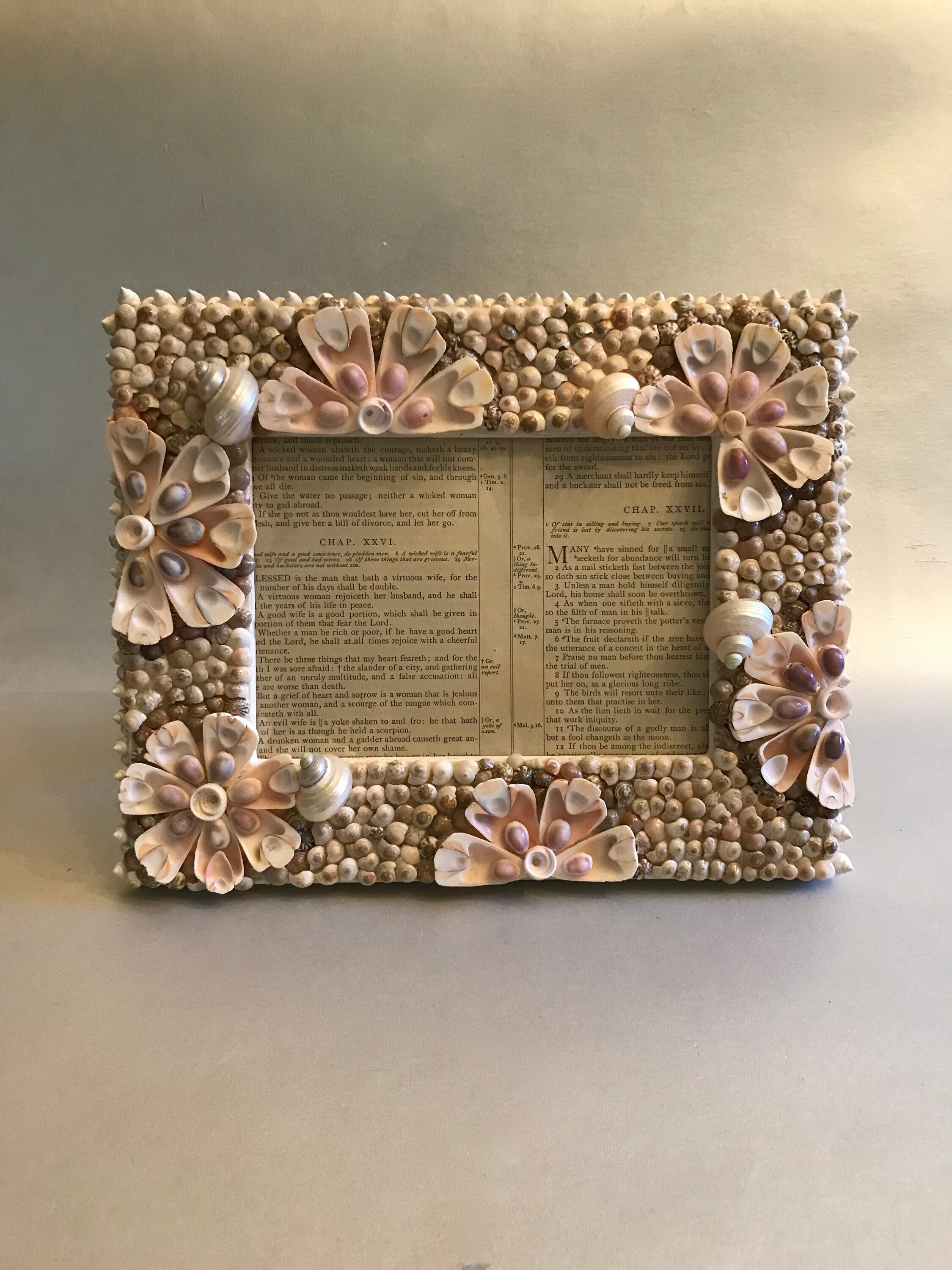 Larger Handmade Seashell Frame One of a Kind Shell Frame - Etsy