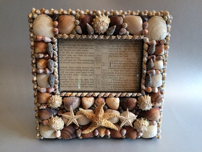 Handmade Seashell Picture Frame, Shell Photo Frame - Etsy