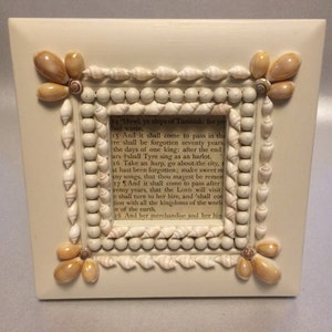 Handmade Seashell Picture Frame Shell Frame Beach Decor Coastal Style ...