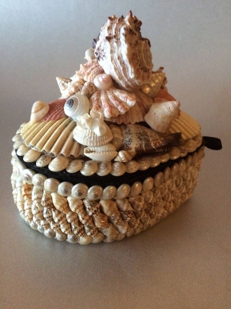 Handmade Vintage Seashell Box One-of-a-Kind Shell Box Unique | Etsy