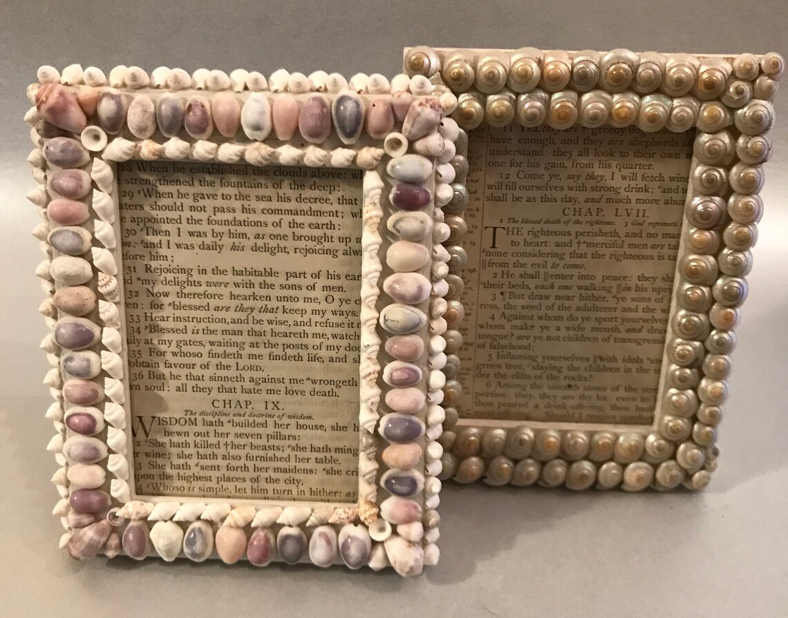 Handmade Shell Frame, Seashell Picture Frame, Sea Shell Photo Frame - Etsy
