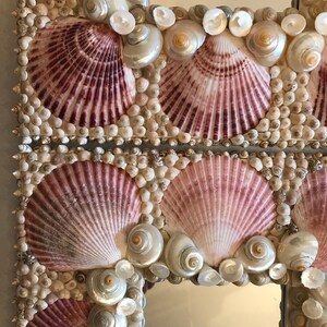 Handmade Shell Mirror Embellished Seashell Mirror Bydesignshellart - Etsy