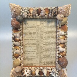 Handmade Seashell Picture Frame Shell Frame Beach Decor Coastal Style ...