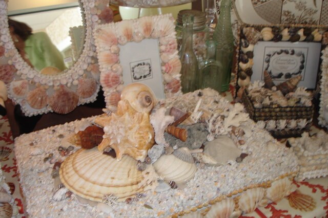 Handmade Seashell Box Encrusted Treasue Box Beach Decor Ocean | Etsy