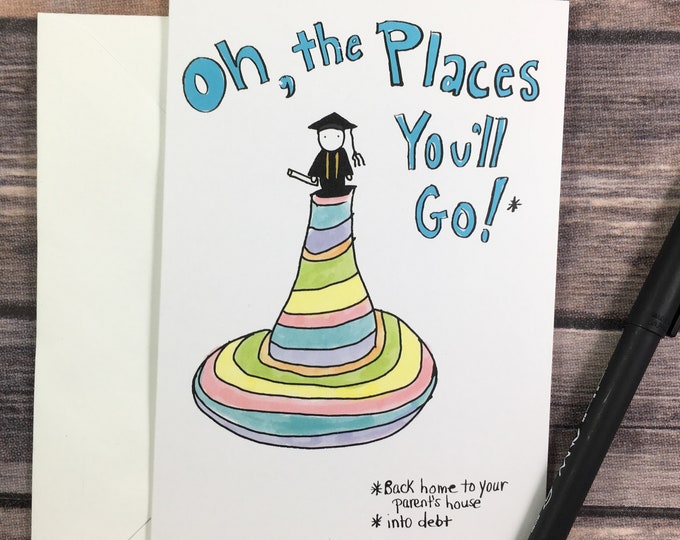 Funny Graduation Quote Card High School Grad Card Grad Card - Etsy