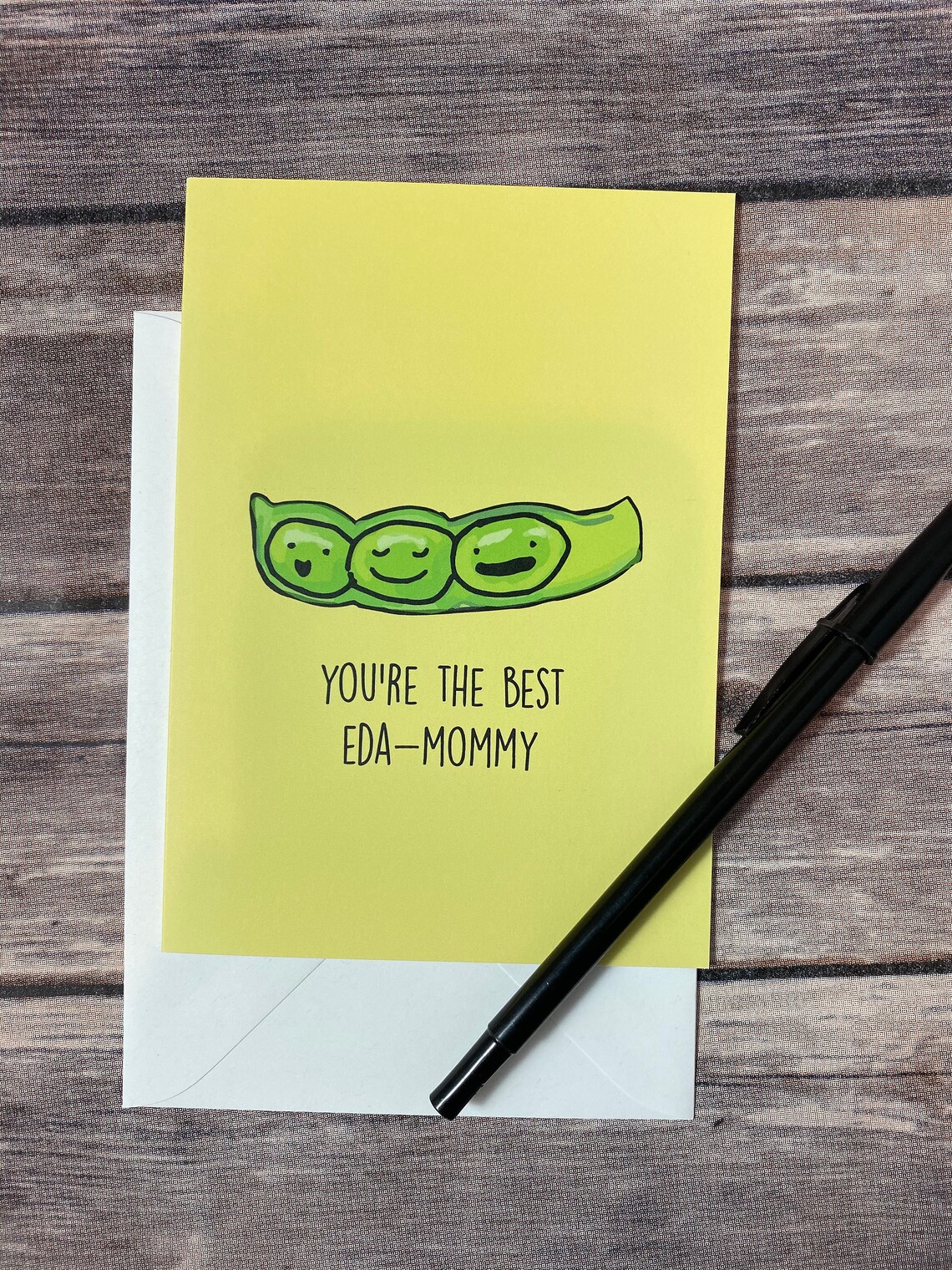 Funny Mother's Day Edamame Pun Card Love Mom Card Just - Etsy