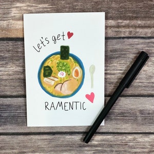 Funny Ramen Valentine's Day Anniversary Card Date Night - Etsy
