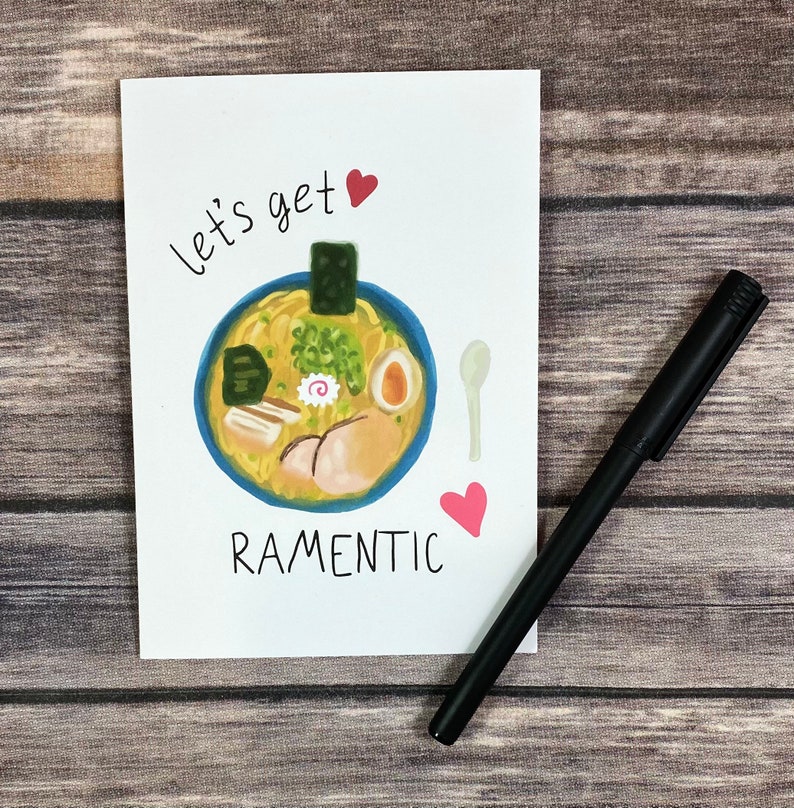 Funny Ramen Valentine's Day Anniversary Card Date Night - Etsy