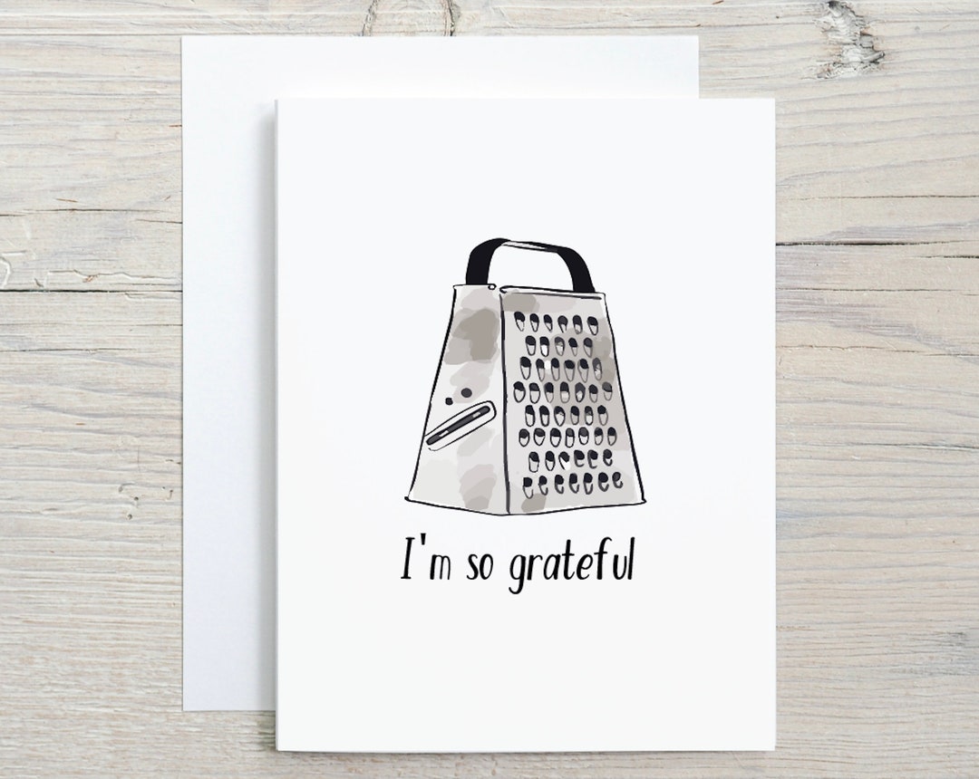 Funny Thank You Kitchen Food Pun Card - Thanksgiving Gift, Friendship ...