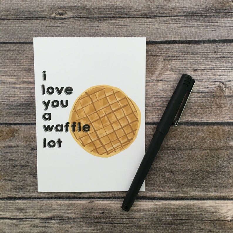 Funny I Love You a Waffle Lot Valentine's Day Anniversary - Etsy
