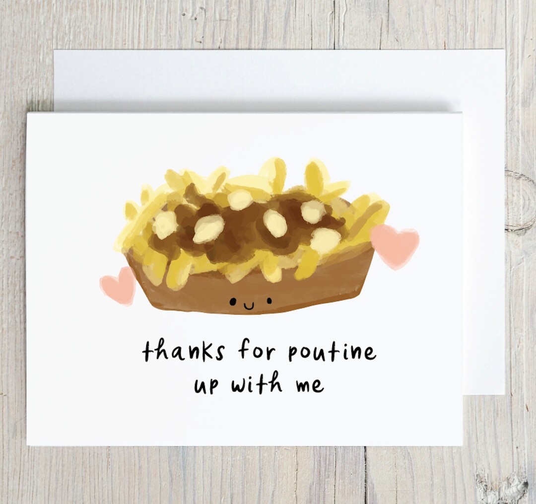 Funny Poutine Pun Card -anniversary Card - I Love You Card - Valentine ...