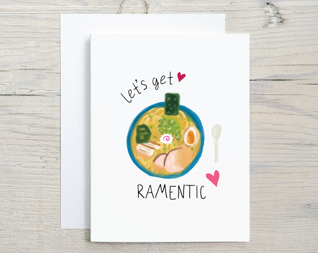 Funny Ramen Valentine's Day Anniversary Card - Date Night Card - Card ...