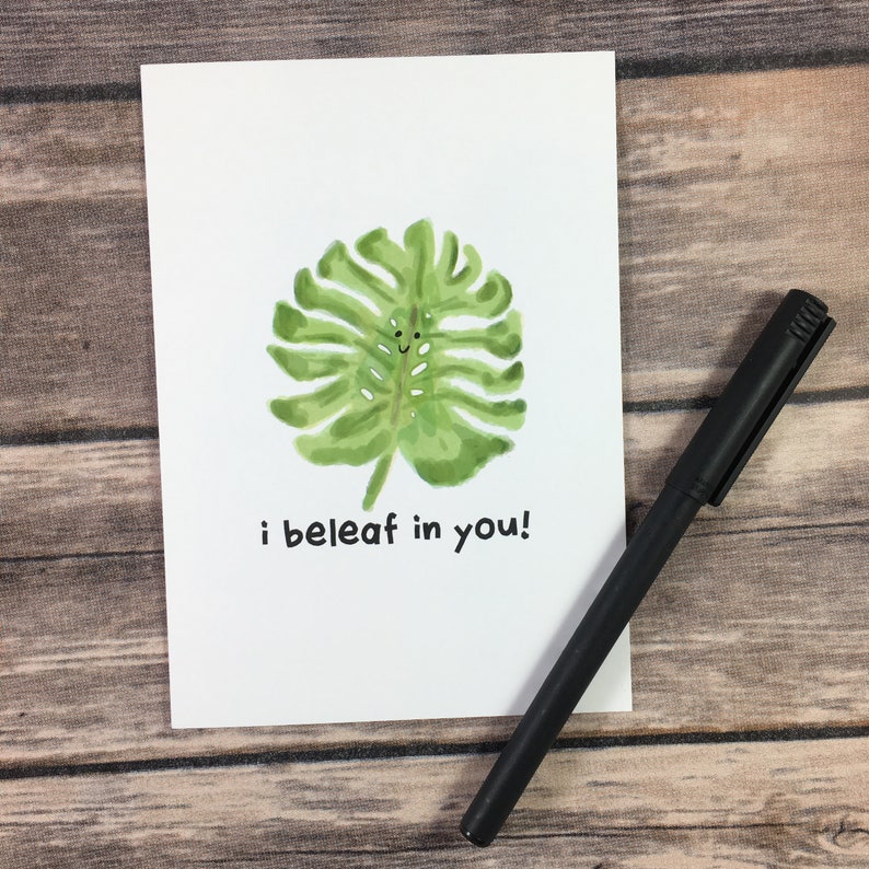 I Belief Believe in You Funny Tropical Palm Leaf Pun | Etsy