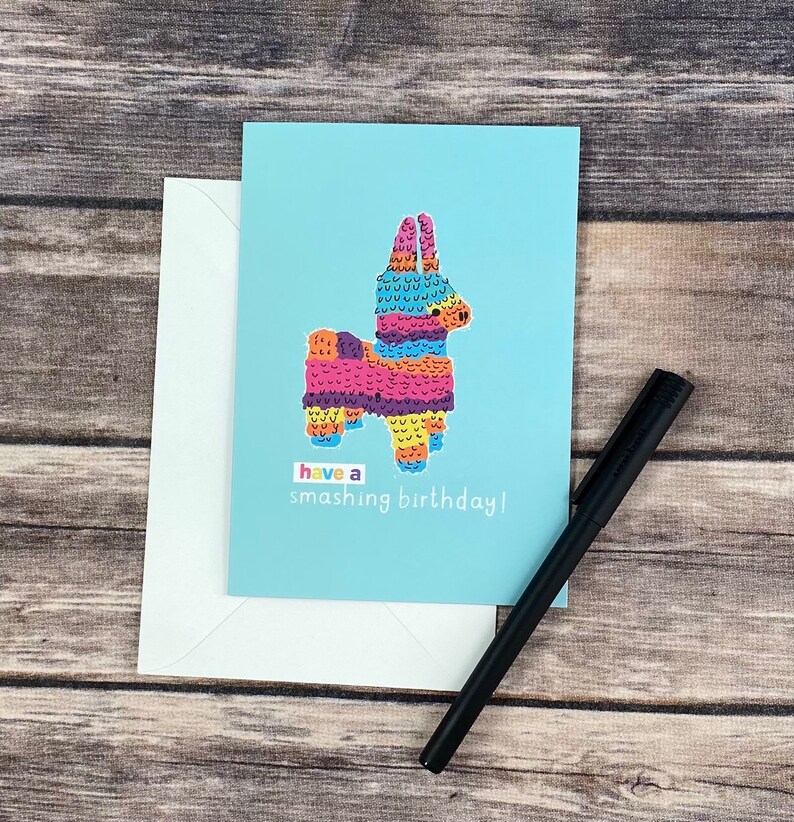 Funny Piñata Cardhave a Smashing Birthday Pun Dad Joke for - Etsy